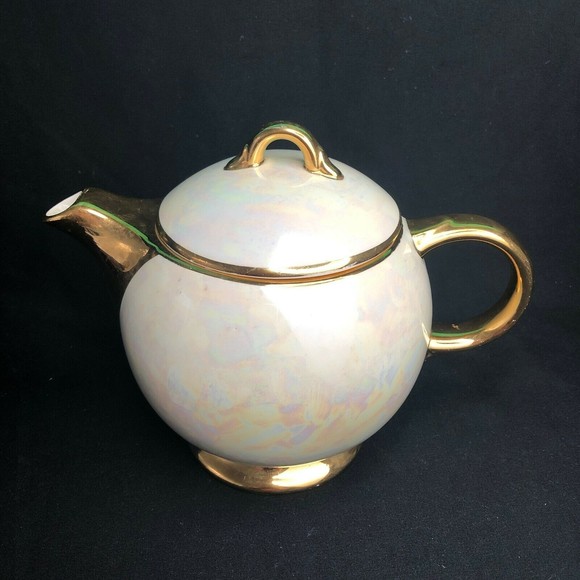 Unbranded | Kitchen | Vintage Tea Pot Art Deco Lusterware With Gold ...